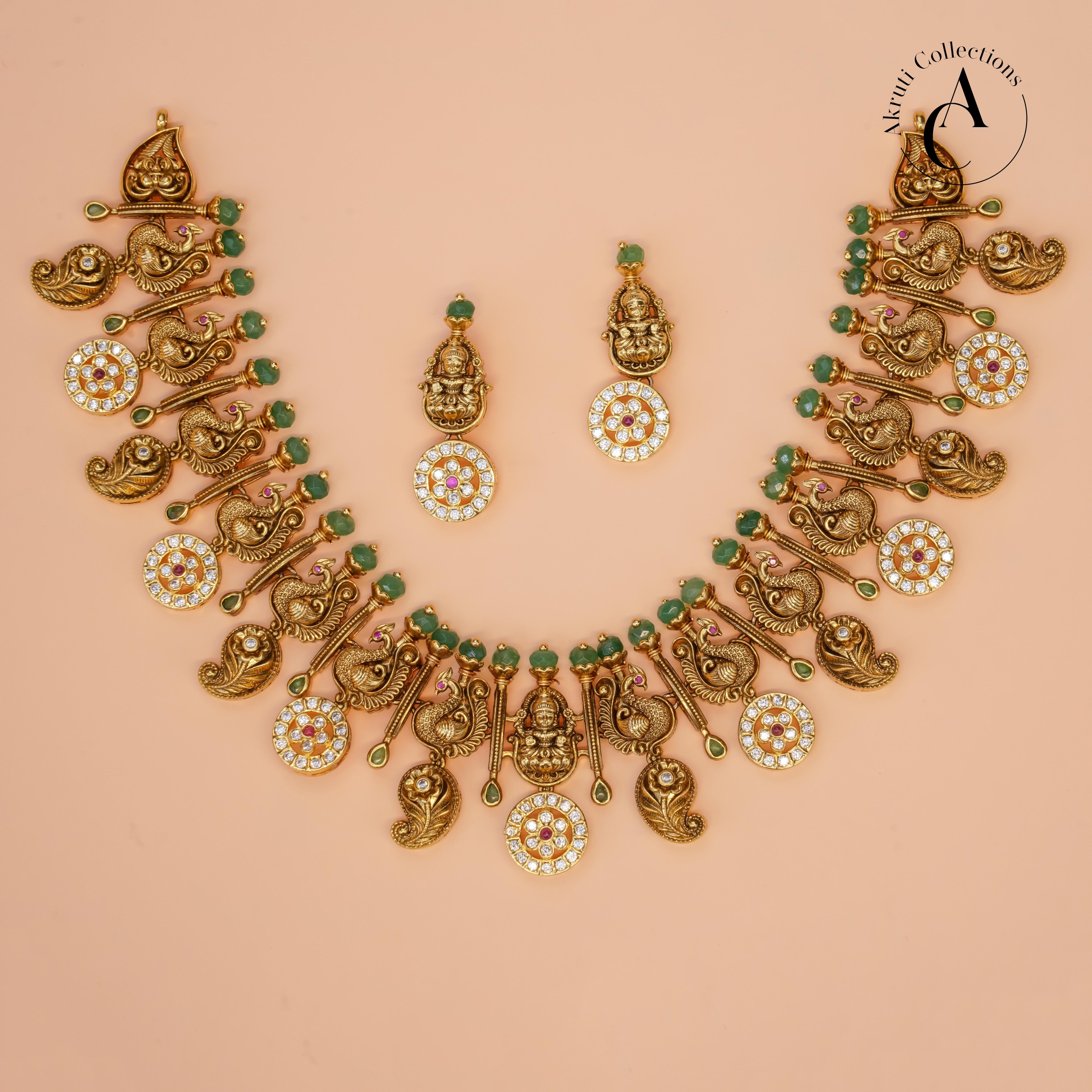 SL112 - Silver Neckset – Akruti Collections